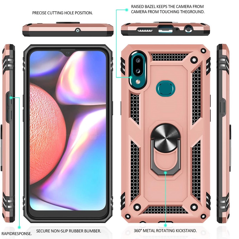 Samsung Galaxy A10 Ring Armor Cover Rosegold